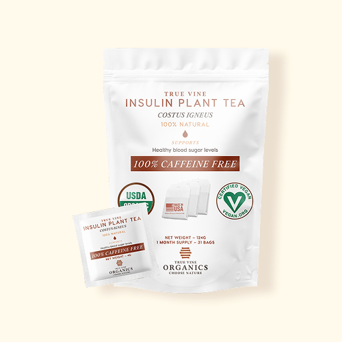 True Vine Insulin Plant Tea (USDA Organic) — Herbal Organic Tea Bags ...